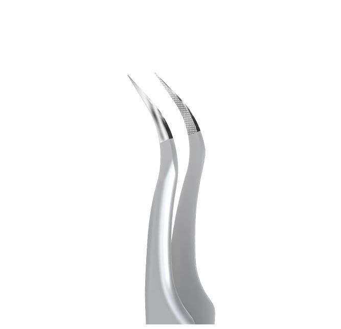 Curved Lash Tweezers – Volume & Mega Volume| Sandblast Finish – Alberon